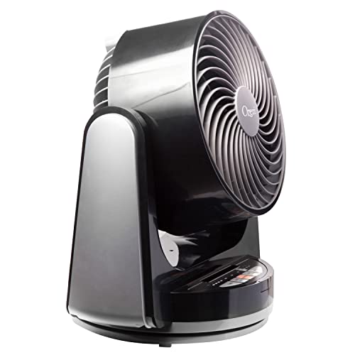 Ozeri - OZF6 Brezza III Dual Oscillating 10" High Velocity Desk Fan, Black/Gray