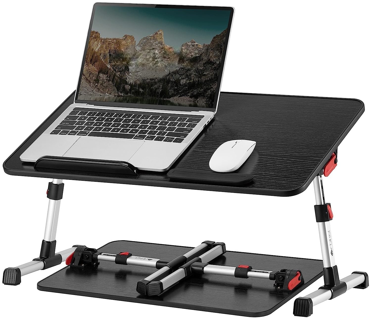 Artikel Uni-Pro Laptop Table| Study Table | Bed Table| Height & Tilt Adjustable | Left & Right Hand Mouse Compatible | Foldable and Portable | Non-Slip Legs | Carbon Black…