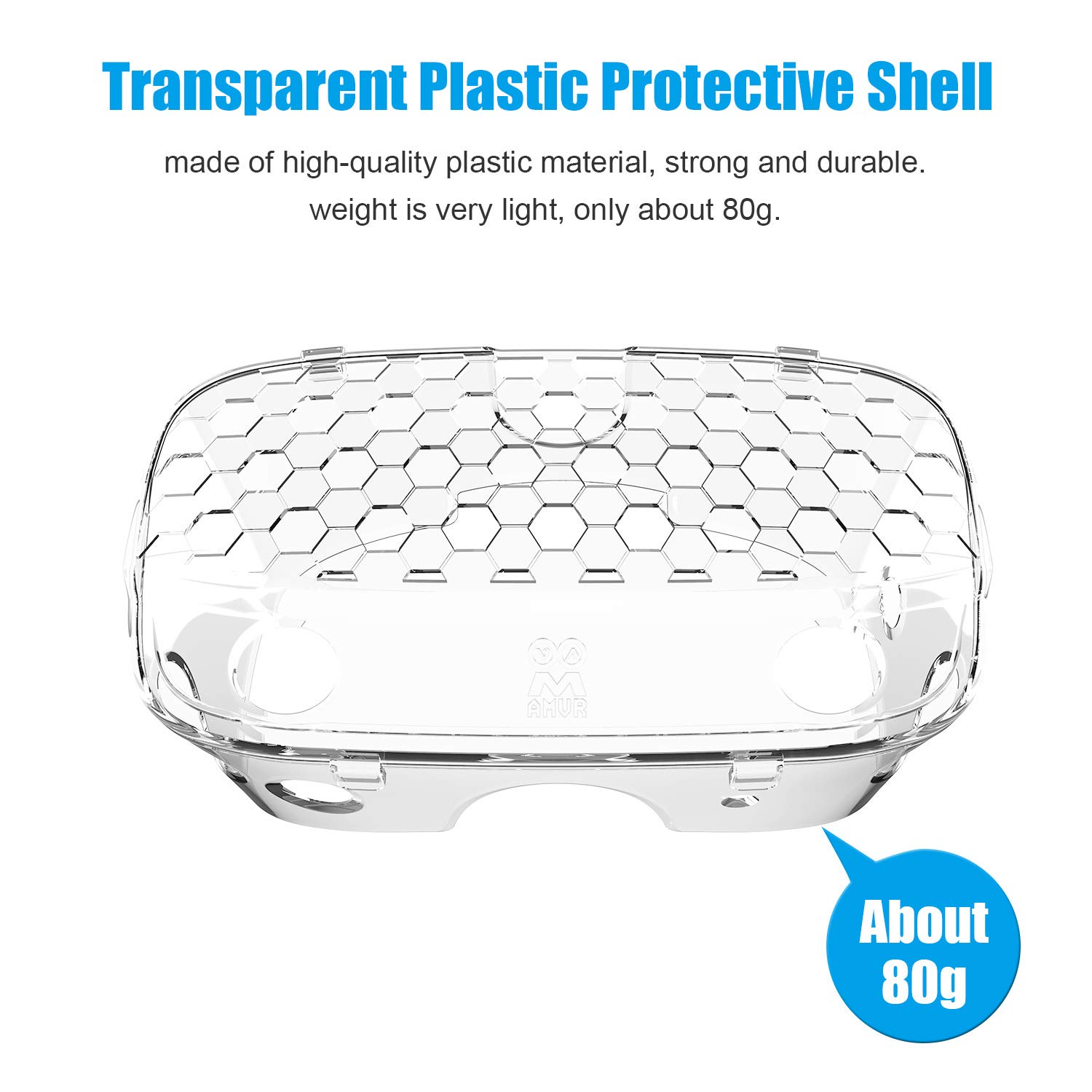 AMVR VR Headset Cover Protective Shell for Oculus Rift S Headset Accessories, Preventing Collisions and Scratches (Transparent)