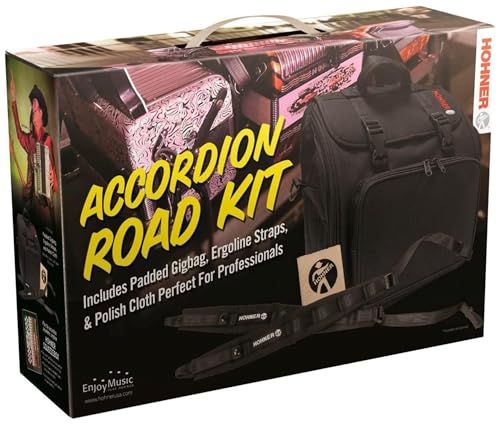 Hohner Panther Diatonic Accordion - Keys F/Bb/Eb Bundle with Hohner Accordion Road Kit and Austin Bazaar Polishing Cloth