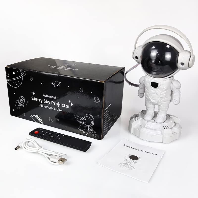 Astronaut Star Space Projector Galaxy Night Light with Sound Box with Timer, Remote Control, Bedroom Decor Aesthetics, Gifts for Kids and Adults