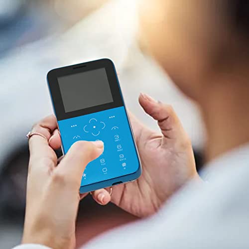 Elderly Cellphone, Dumb Phone ABS 2G 1400mAh Dual SIM Card for Home (Blue)