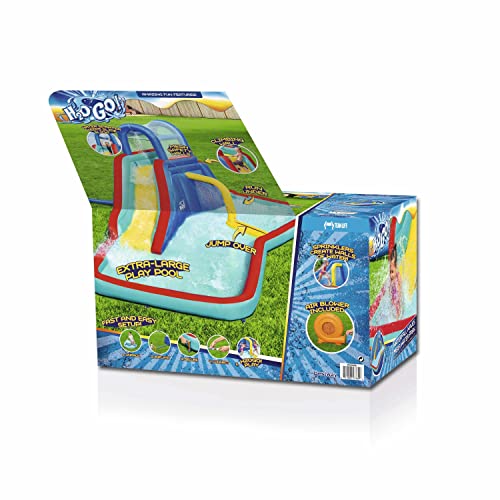 Bestway H2OGO! Waterfall Waves Mega Water Park | Inflatable Slide and Pool Fits Up to 6 Children