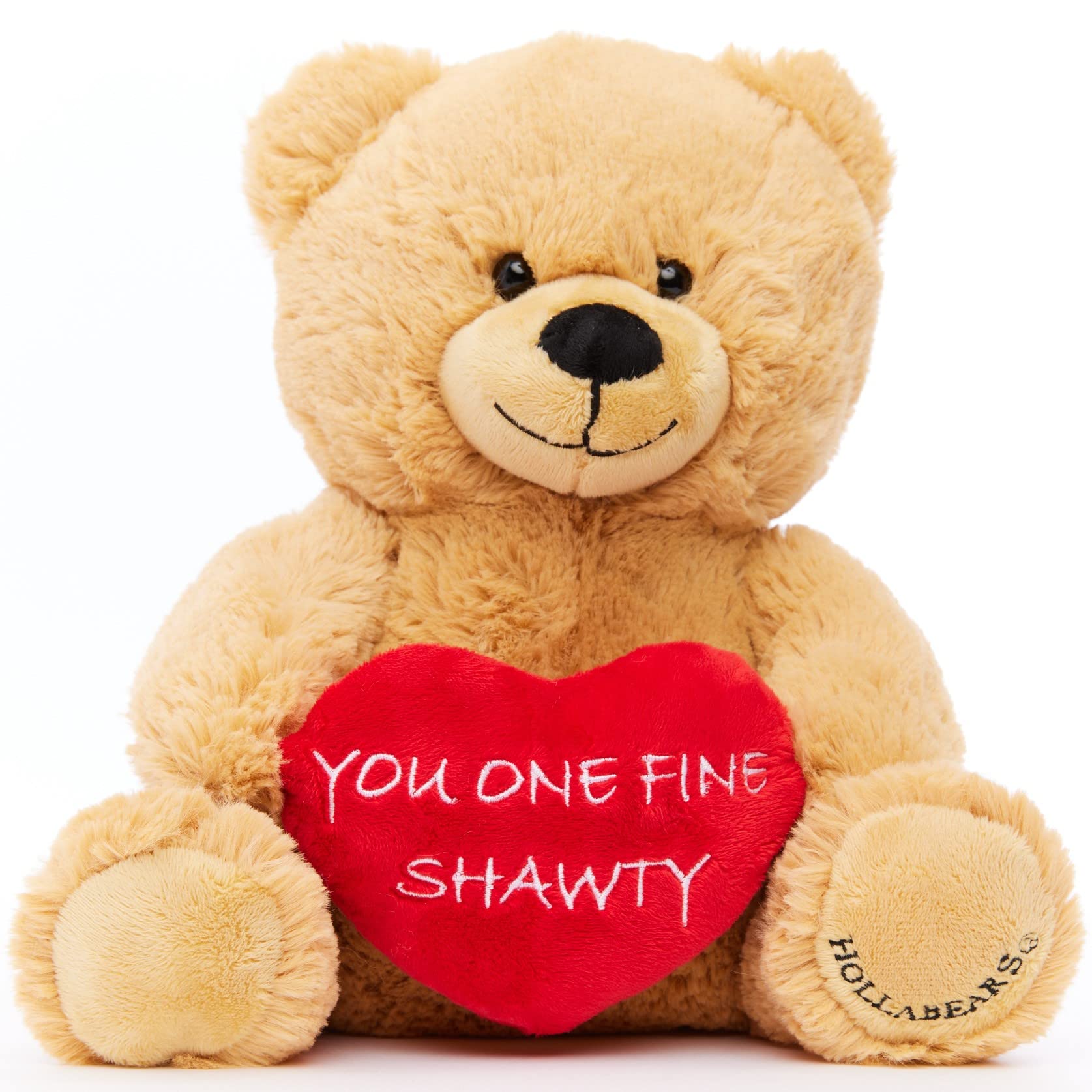 Hollabears 10" You One Fine Shawty Plush Teddy Bear Valentine's Day