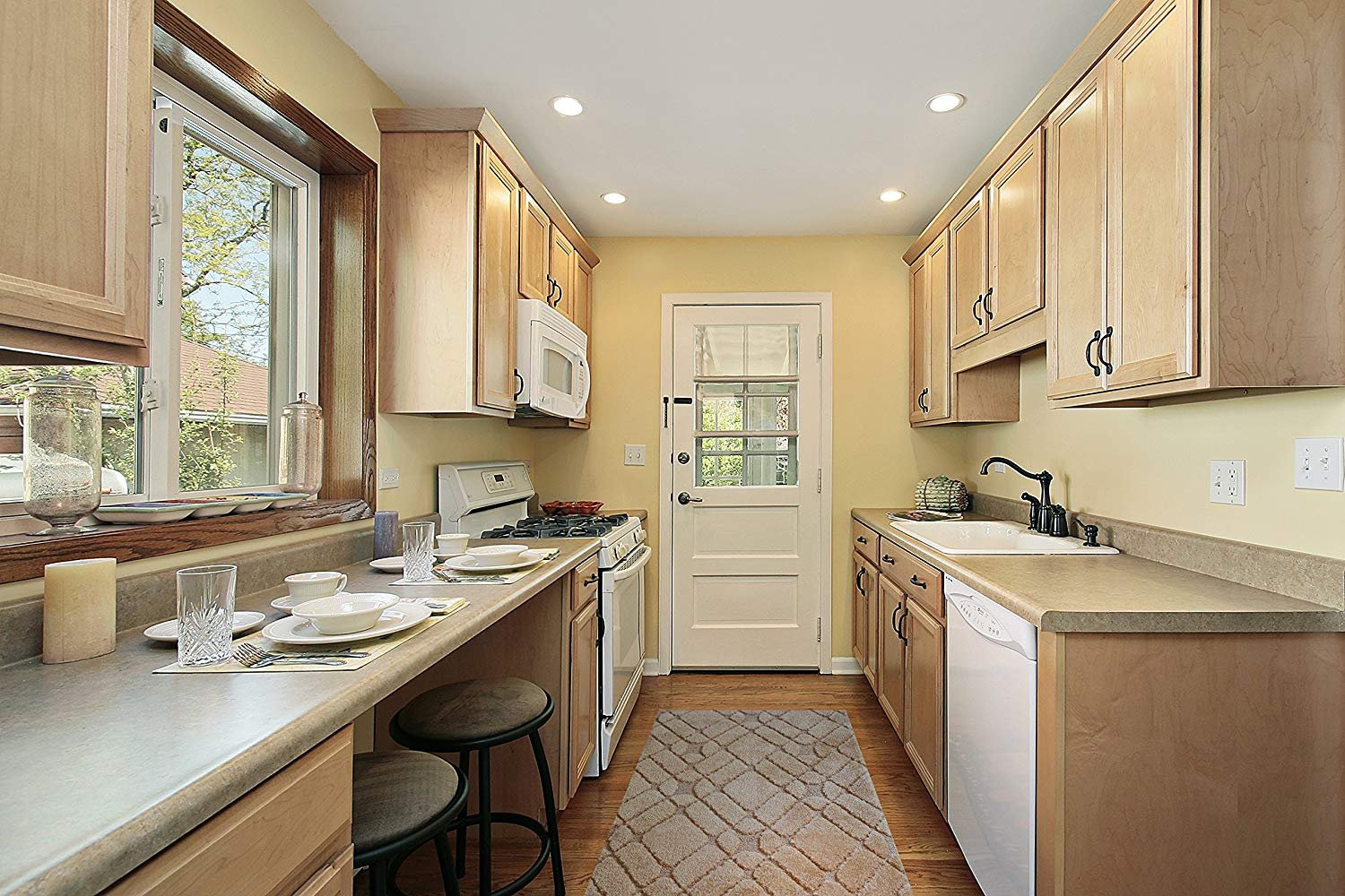 Custom Size Hallway Runner Rug Trellis Brown Color 31 inch Wide Select Your Length Non-Slip (Skid Resistance) Rubber Backing 13 feet x 31 inch (Color Options Available)