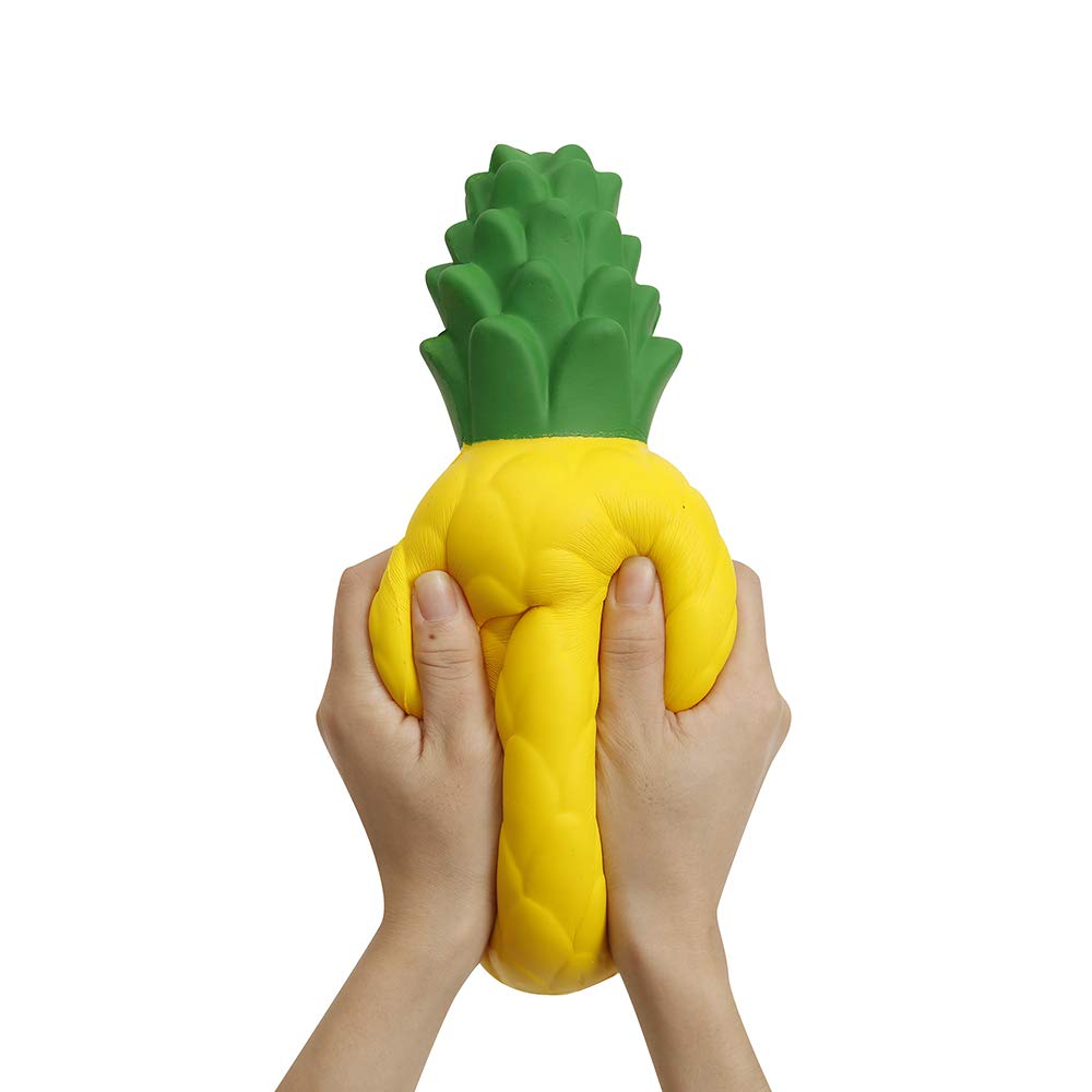 Anboor Squishies Jumbo Pineapple Slow Rising Kawaii Soft Giant Fruit Squishies Stress Relief Toy