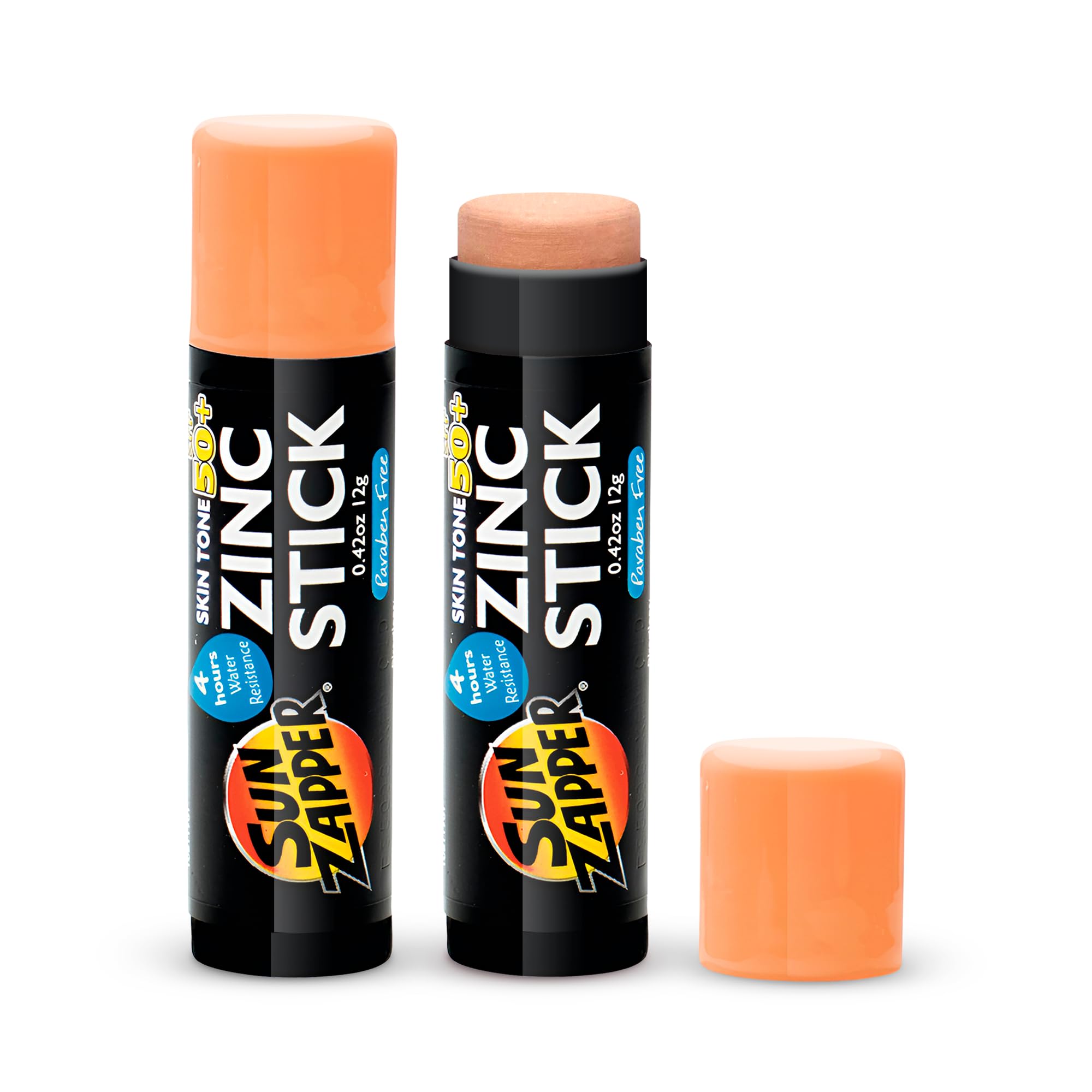 Sun Zapper Zinc Oxide Mineral Sunscreen Stick – SPF 50+ Water Resistant – Light Skin Tone (Bronze/Tan) – 12g (0.42 Oz) – For Face & Body – Adults & Kids – Made in Australia