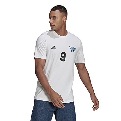 adidas mens Lil Number Tee White X-Large