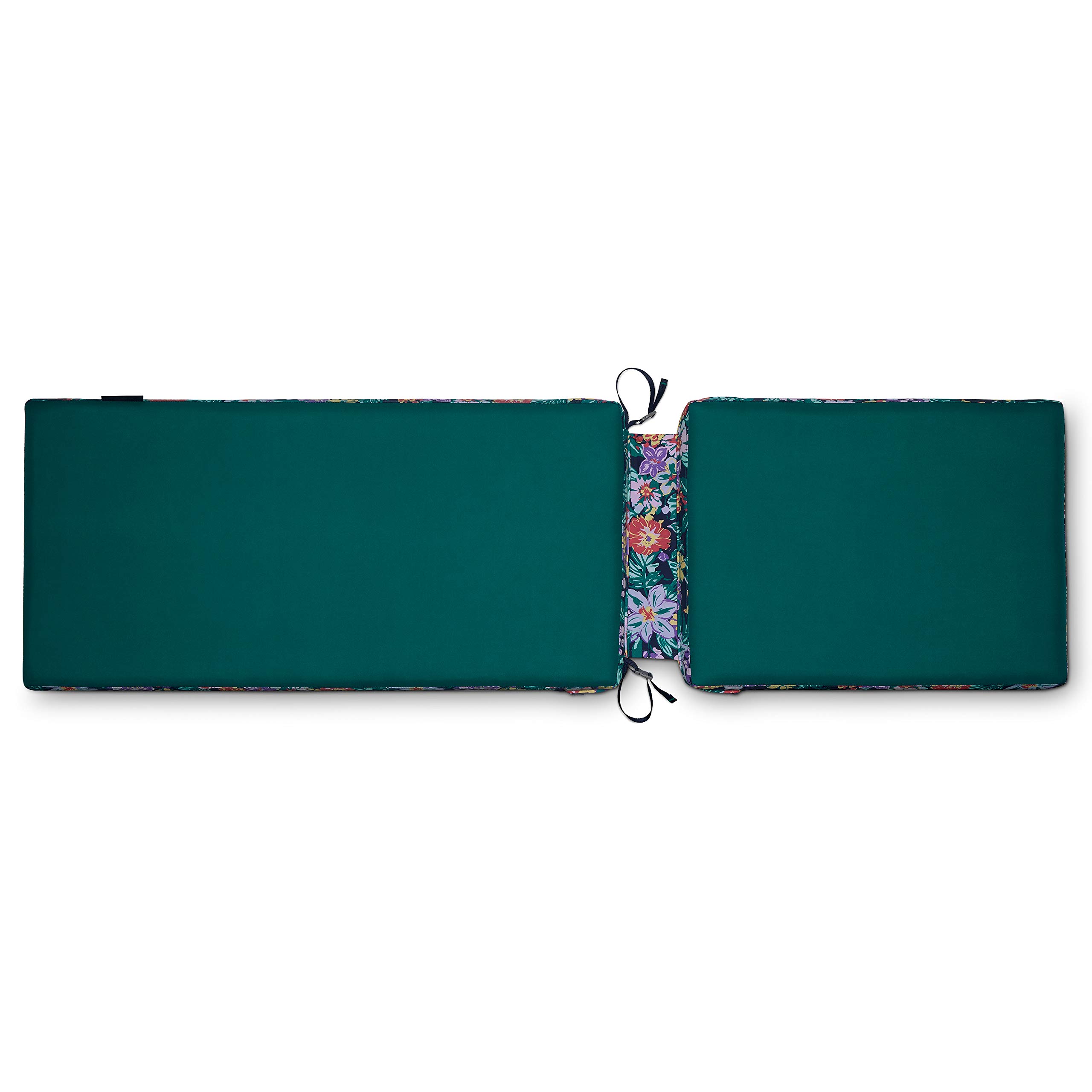 Classic Accessories for Vera Bradley Water-Resistant Patio Chaise Lounge Cushion, 26 x 48 x 32 x 3 Inch, Happy Blooms