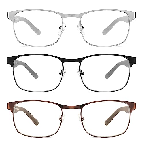 DONGDI Reading Glasses for Women Men,Blue Light Blocking Readers,Comfort Spring Hinges Eyewear +1.25