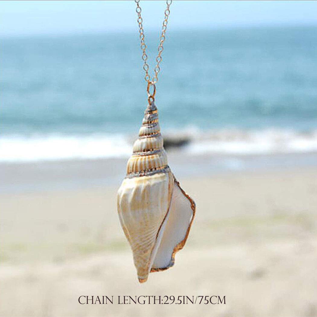 Artmiss Women Long Y Necklace Shell Pendant Necklace Starfish Gold Chain for Women