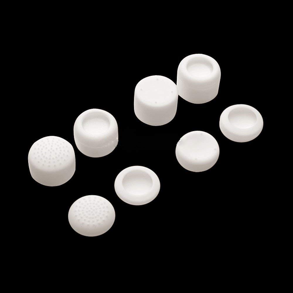 Analog Controller Raised Thumb Stick Grips Thumbsticks Joystick Cap Cover for PS4, PS3, Switch Pro, Xbox one, Xbox 360, Wii U, PS2 Controller (Pack of 8 pcs White)