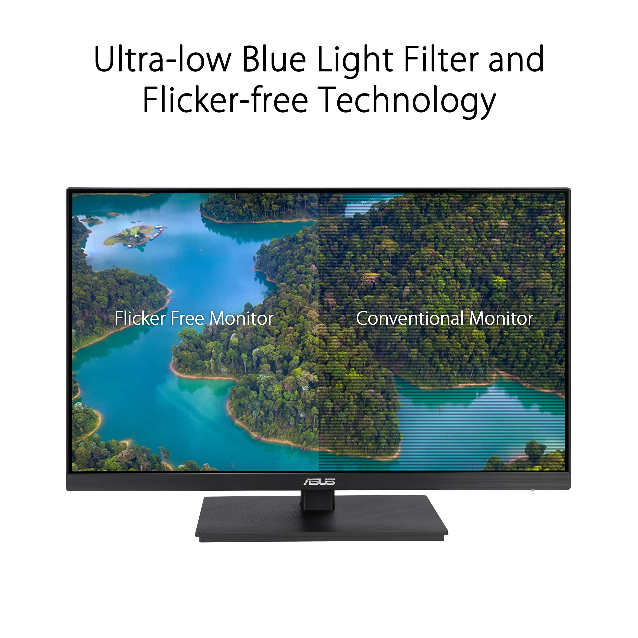 ASUS 23.8” 1080P Monitor (VA24EQSB) - Full HD, IPS, 75Hz, Built-in Speakers (RENEWED)