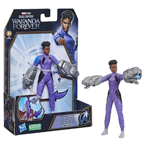 Marvel Studios' Black Panther Wakanda Forever Vibranium Power Shuri, 6-Inch Action Figure, Toy for Kids Ages 4 and Up