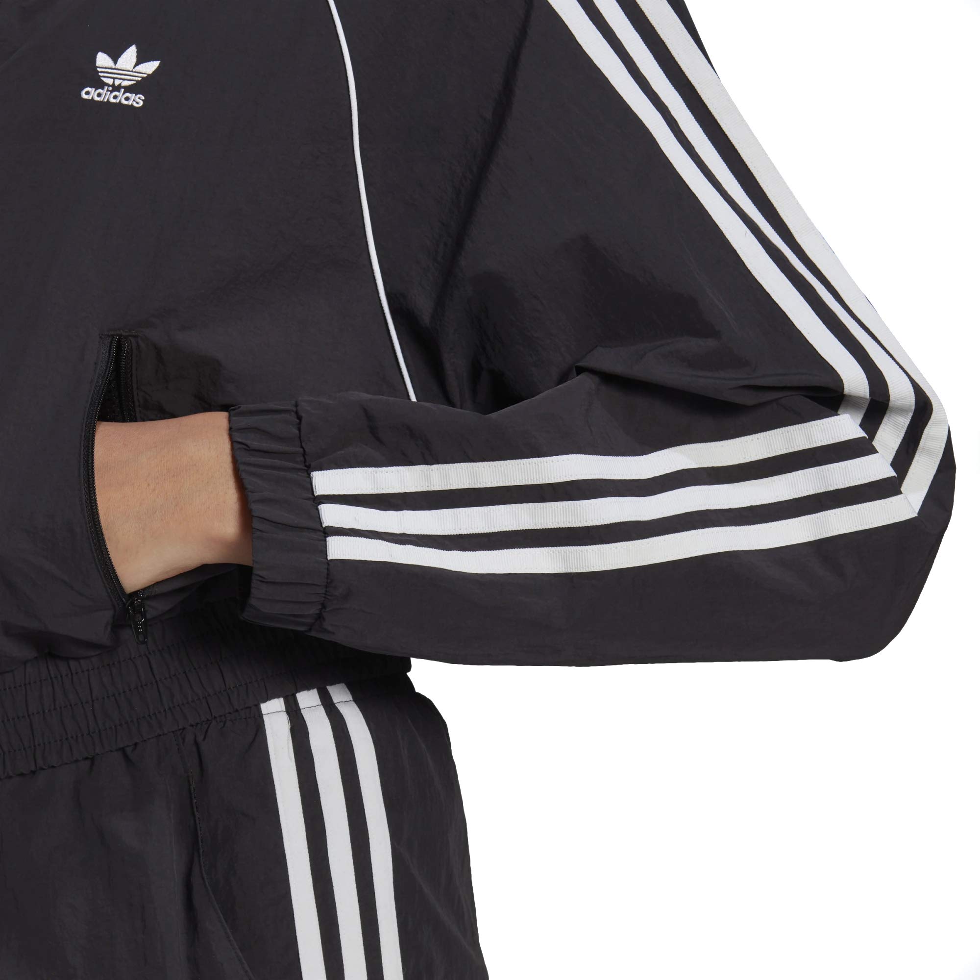 adidas 3-Stripes Short Track Top Black MD