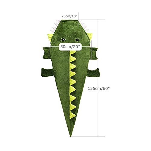 Crocodile Animal Tail Blanket, Soft Flannel Fleece Snuggle Blanket Sleeping Bag for Kids Teen Boys Girls