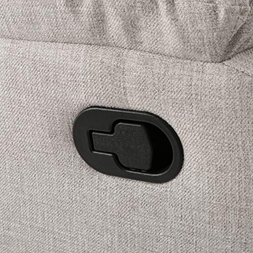 Christopher Knight Home Michelle Gliding Recliner,Stainless Steel, Beige + Black