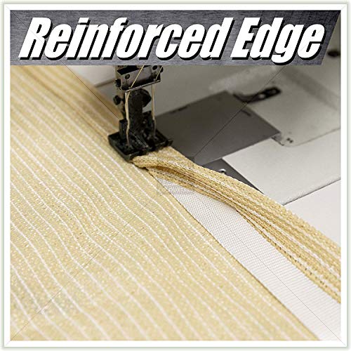 ColourTree 16' x 20' Grey Rectangle - CTAPR1620 Sun Shade Sail Canopy Mesh Fabric UV Block - Commercial Heavy Duty - 190 GSM - 3 Years Warranty