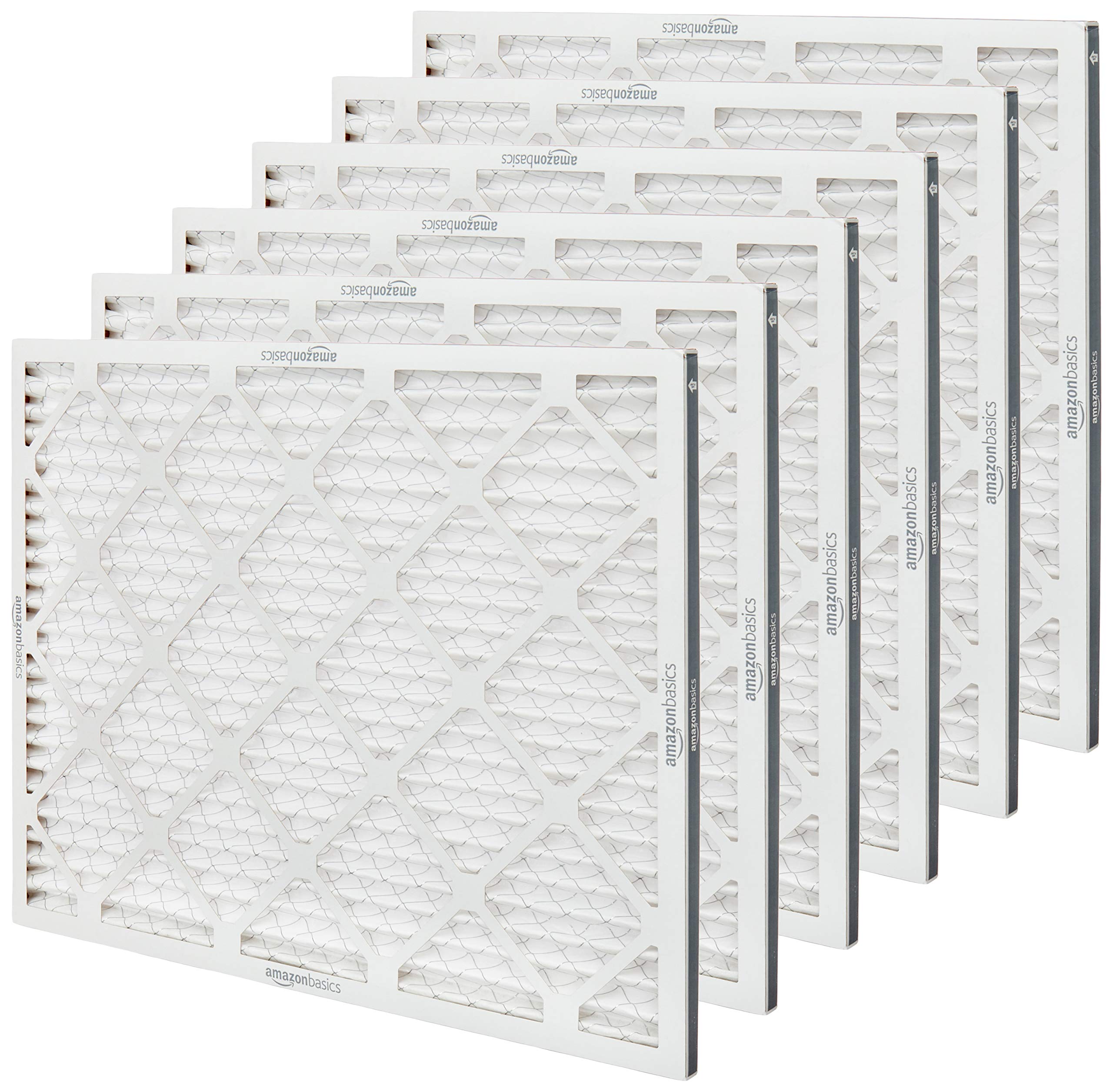 Amazon Basics Merv 11 AC Furnace Air Filter - 20'' x 25'' x 1'', 6-Pack