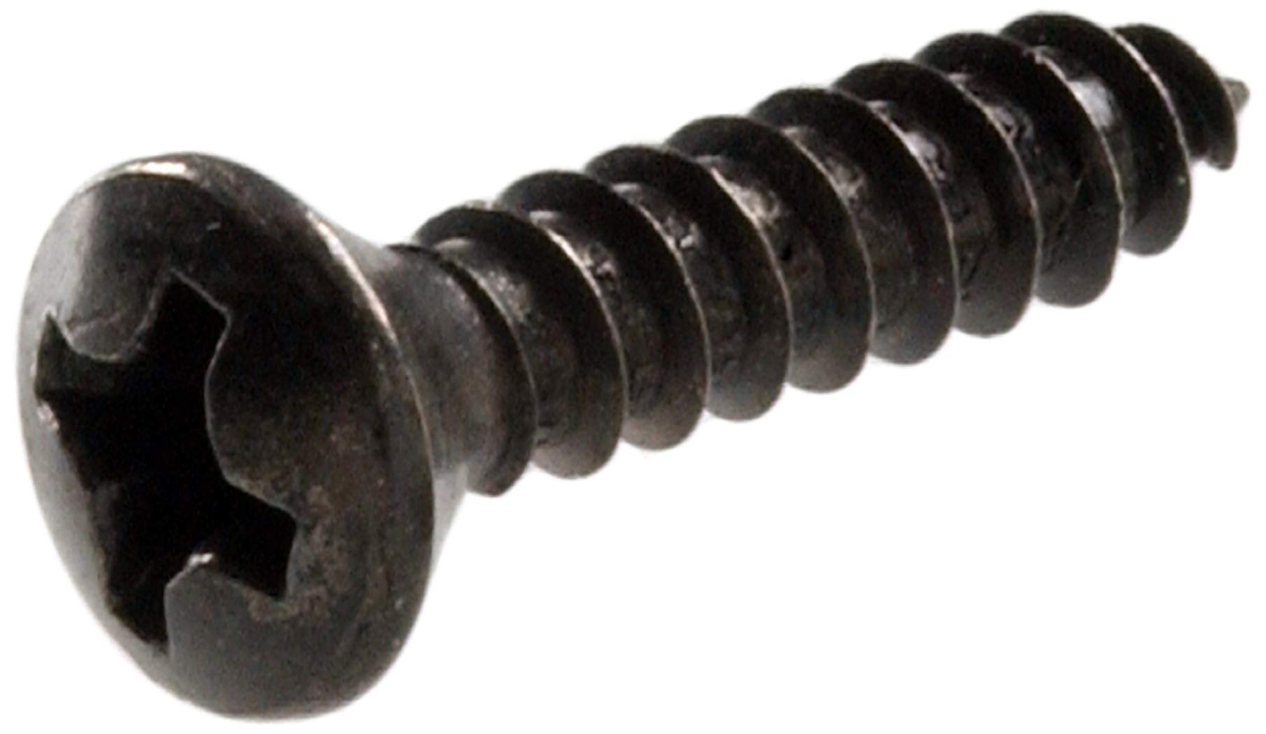Hillman 2855 6 x 5/8-Inch Oval Head Black Chromate Decorative Sheet Metal Screw, 40-Pack