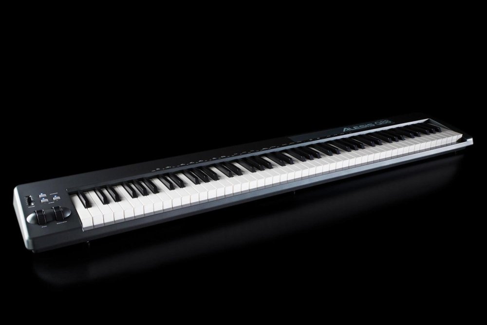 Alesis Q88 | USB MIDI Keyboard with 88 Velocity Sensitive Keys, MIDI-Output Jack, Pitch & Modulation Wheels and Production Software Included