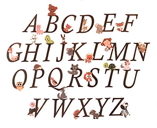 Alphabet Wall Decals/Stickers - Decor for Baby Nursery, Kids Room, Playroom/Removable, Non-Toxic