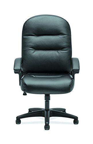 HON HON2095HPWST11T Pillow-Soft Executive High-Back Leather Computer Chair for Office Desk, Black (H2095), SofThread