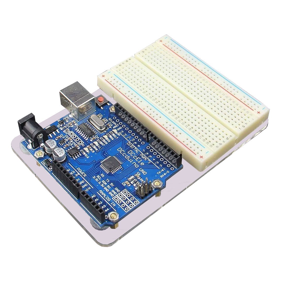 JBtek Acrylic Transparent Base Plate & Terminal Optimizer Breadboard for Arduino UNO R3