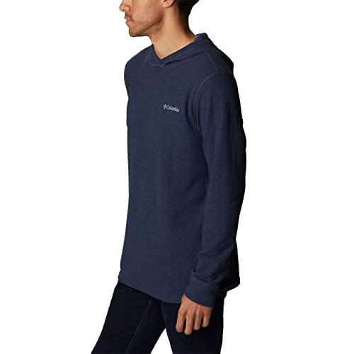 Columbia Men's Pine Peak Waffle Hoodie, Collegiate Navy Heather, Medium