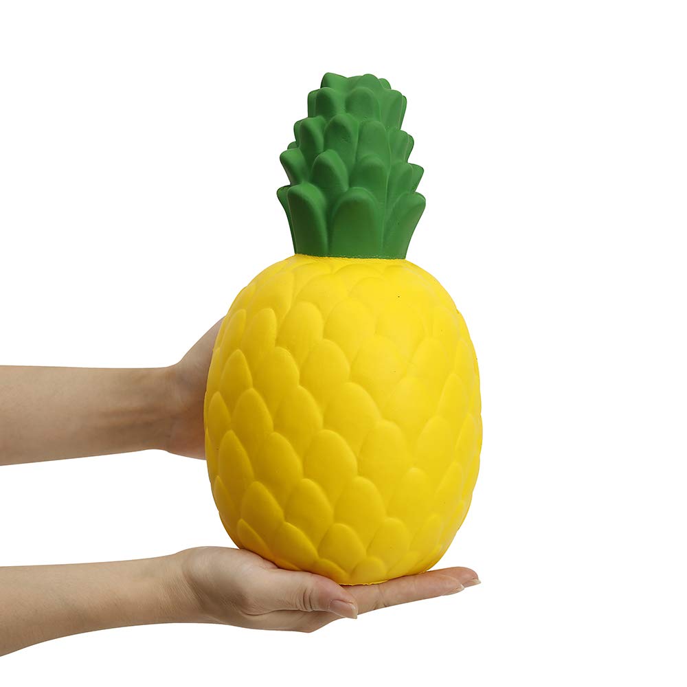 Anboor Squishies Jumbo Pineapple Slow Rising Kawaii Soft Giant Fruit Squishies Stress Relief Toy