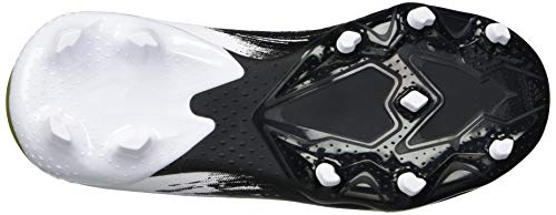 adidas boys Firm Ground Predator 20.3 Soccer Shoe, White/Gold Metallic/Black, 1 Little Kid US