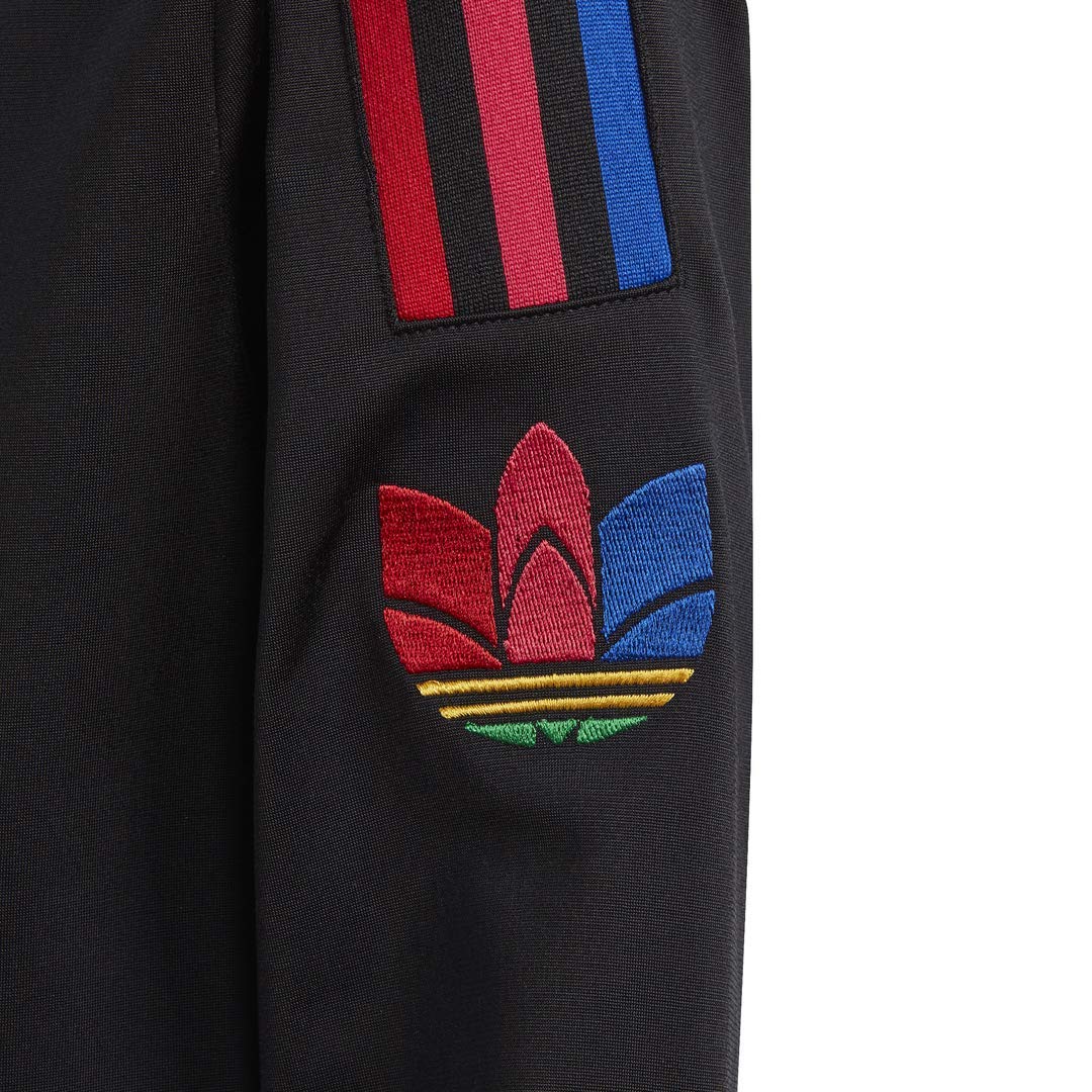 adidas Originals unisex-youth 3D Track Top Black/Multicolor Small