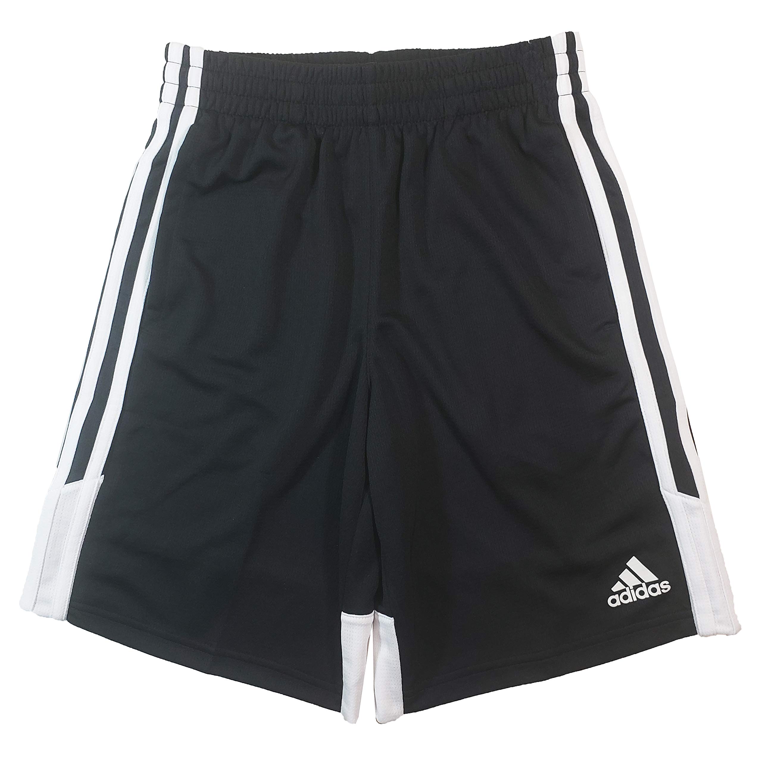 adidas Boys' Athletic Short (Large, Black/Very White)