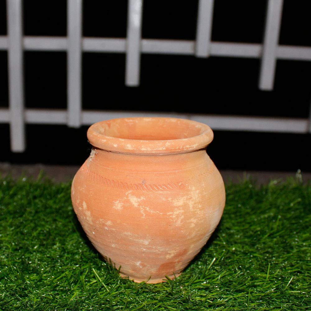 Artisans Orissa Clay Mud Pots for Kheer Curd (160 ml, Set of 4) - Real Mitti Katori Set Chutney Bowls