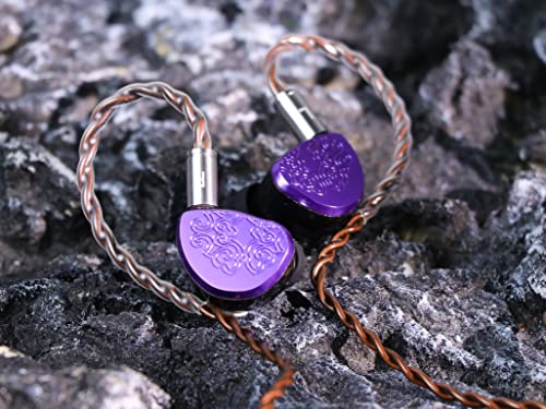 Linsoul TANGZU Wu Zetian HiFi 14.5mm Planar Driver in Ear Earphone with 3D Printed Resin Shell, CNC Aluminum Faceplate, Detachable 0.78mm 2Pin 5N OFC Cable for Audiophile Musician DJ Stage (3.5mm)