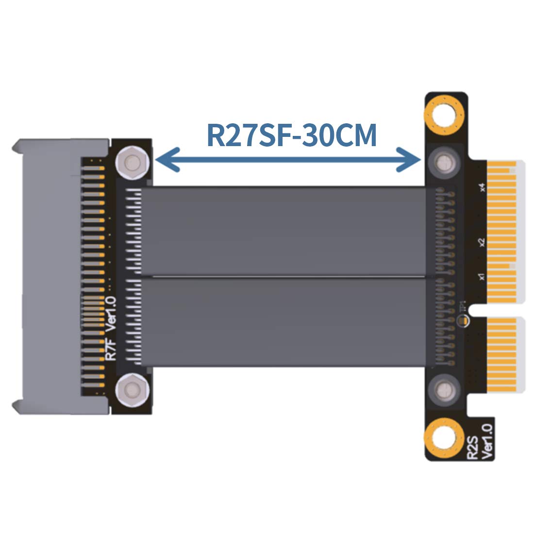 ADT-LINK R27SF U.2 NVMe SSD to PCI-E 3.0 x4 SFF-8639 NVMe PCIe Extension Data Cable High Rate Transmission 8G/BPS (30cm)
