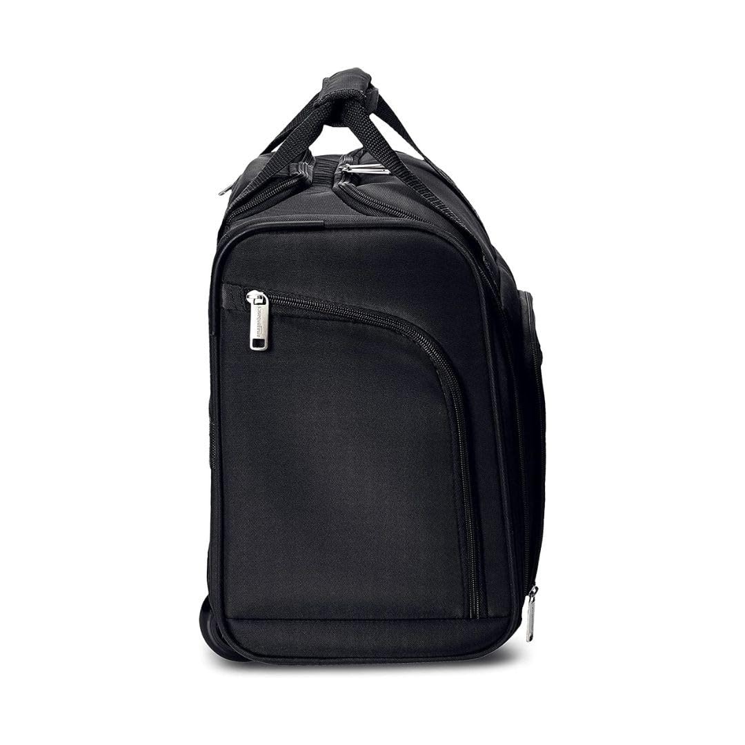 Amazon Basics Underseat Carry-On Rolling Travel Luggage Bag with Wheels, 14 Inches, Black