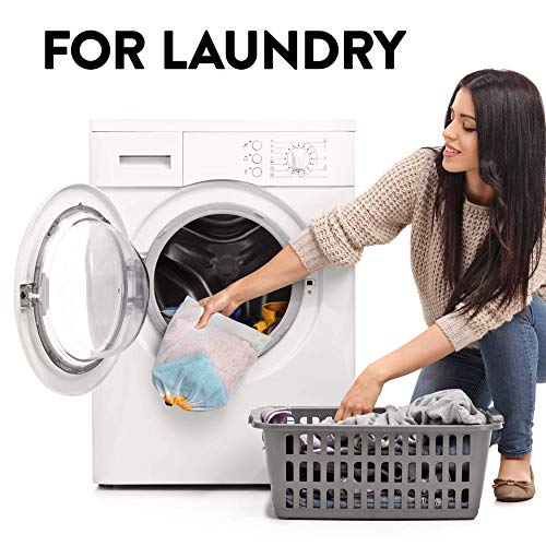 Mesh Laundry Bag for Delicates- 3 Pack 12βx10β Mesh Bag - Reusable Produce Bags - Small Nylon Mesh Laundry Bag for Vegetables, Garments, Grocery - Wash Organizer Bag for Washing Machine