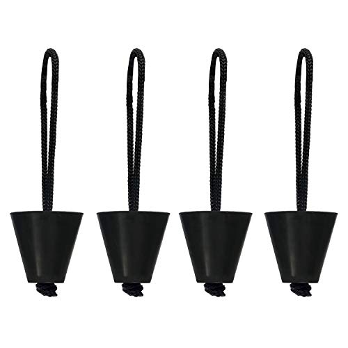 Amarine Made Pack of 4 Universal Kayak Scupper Plug Kit,Silicone Scupper Plugs Drain Holes Stopper Bung with Lanyard Fit for Kayaks Canoes