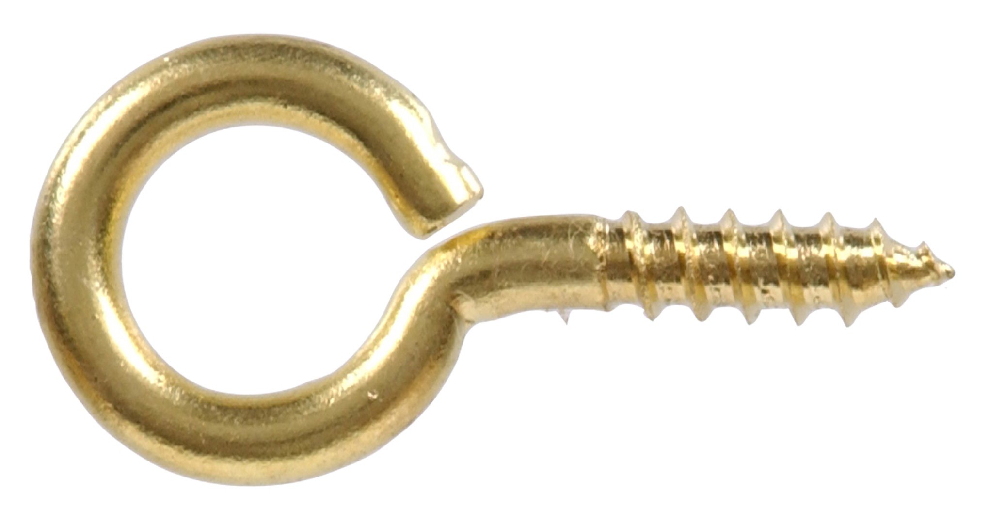 Hillman 852419 .106 x 15/16 in. Solid Brass Small Eye Screw Eye 7-Pack