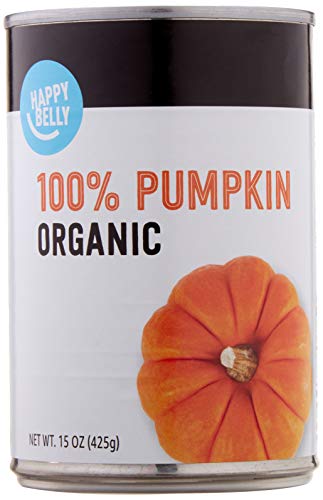 Amazon Brand - Happy Belly Organic 100% Pumpkin, Canned, 15 ounce (Pack of 1)