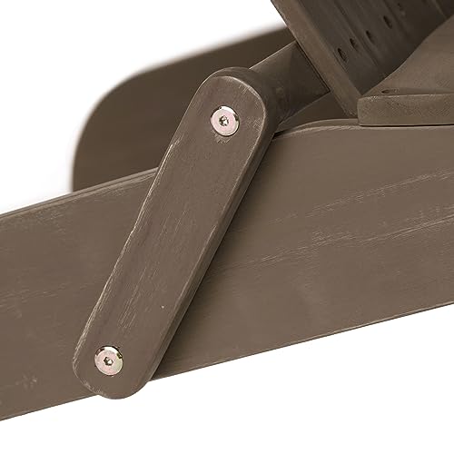 Christopher Knight Home Great Deal Furniture Milan Outdoor Rustic Acacia Wood Folding Adirondack Chair, Gray