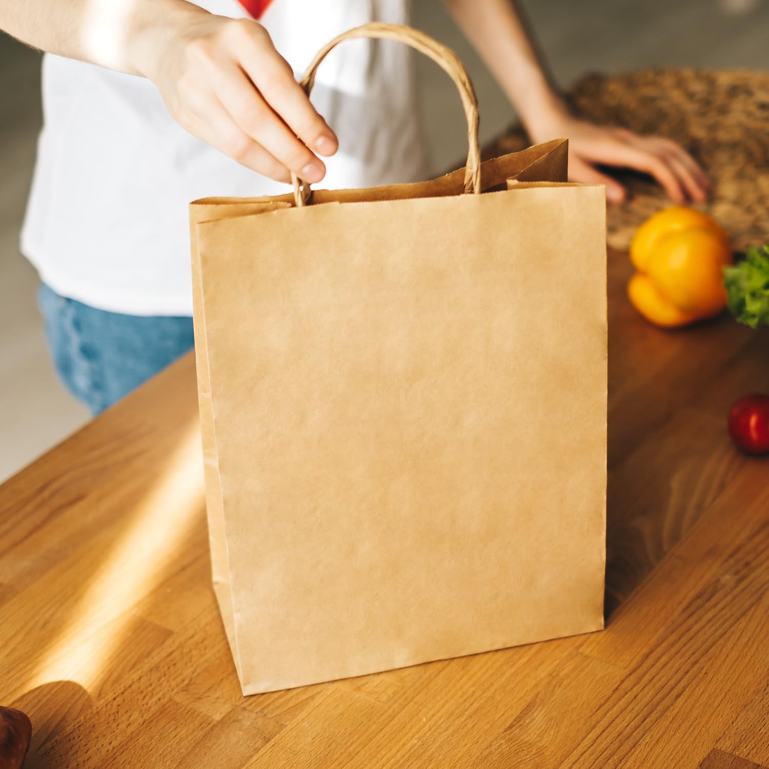 GITMIWS 60 Pack Brown Paper Bags Assorted Sizes Bulk, Brown Kraft Gift Bags with Handles, Craft Paper Retail Bags for Small Business Merchandise Bags