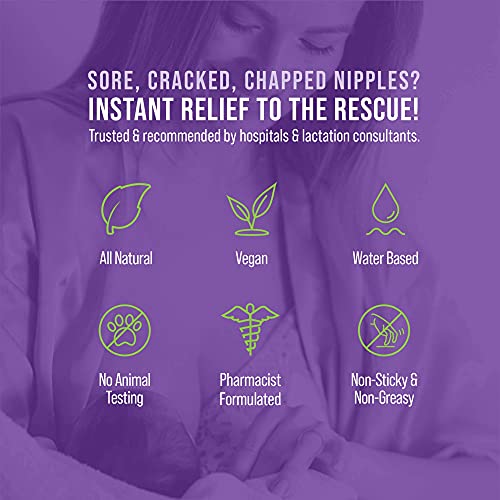 Dr. Nice's Moisturizing Gel - Lanolin-Free Nipple Cream for Breastfeeding - Nursing Essentials with Instant Cooling Relief for Sore Nipples - Water-Based Moisturizer Safe for Mom & Baby - (1 Fl. Oz)