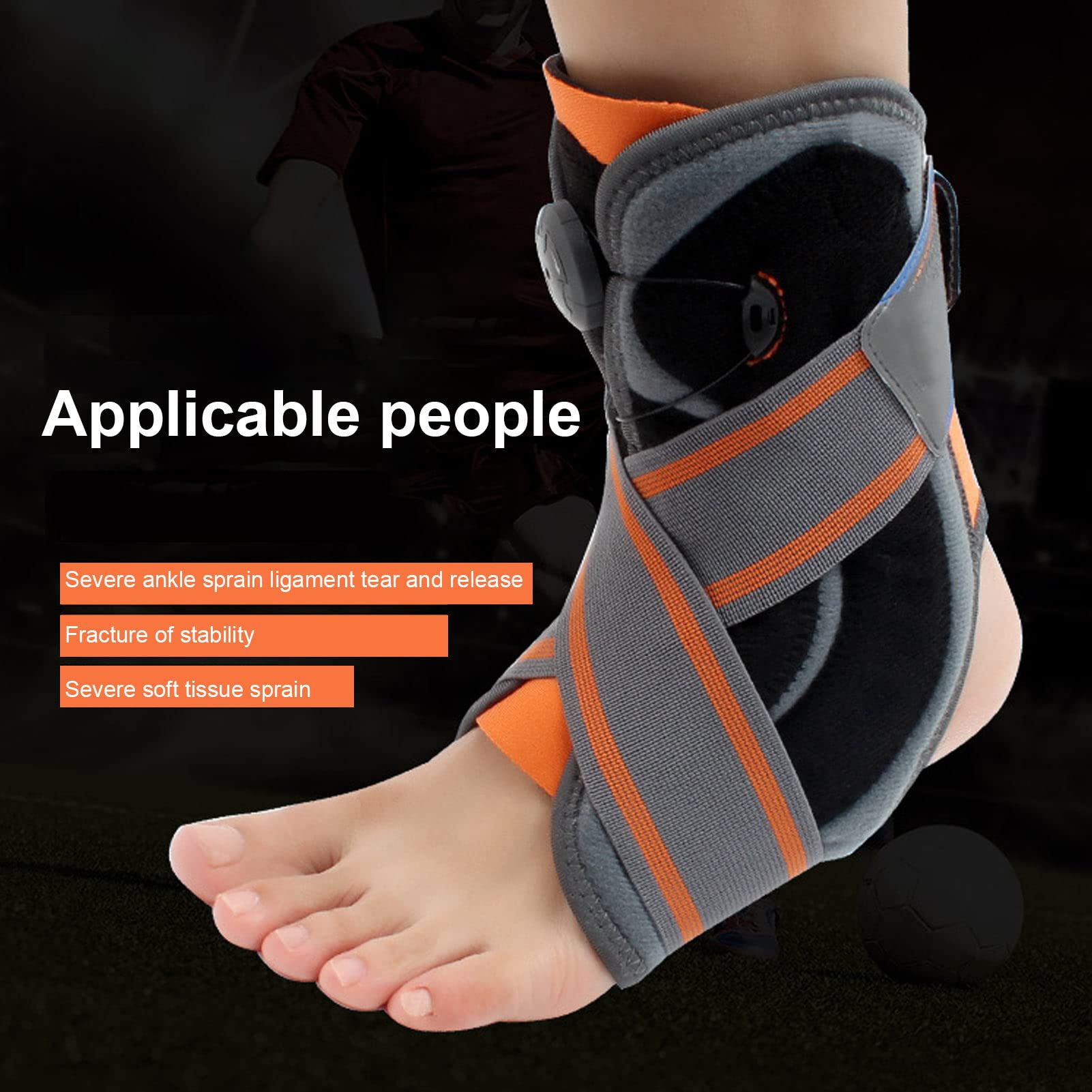 Ankle Support, Ankle Brace Breathable Compression Ankle Support Wrap for Injury Recovery (M)