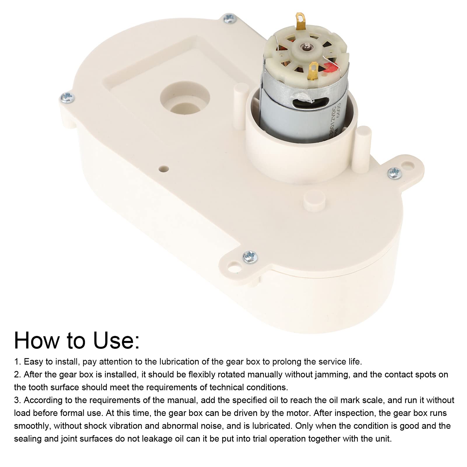 Electric Motor Gear Box, ATV Gear Box Functional Stable for Engineer for Car Toy Parts