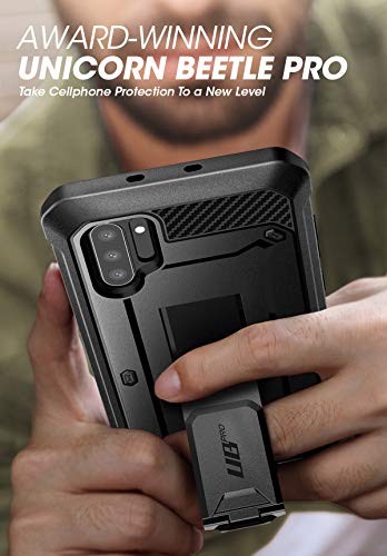 SUPCASE Unicorn Beetle Pro Series Case for Samsung Galaxy Note 10 (2019 Release), Full-Body Rugged Holster & Kickstand without Built-In Screen Protector (Black)