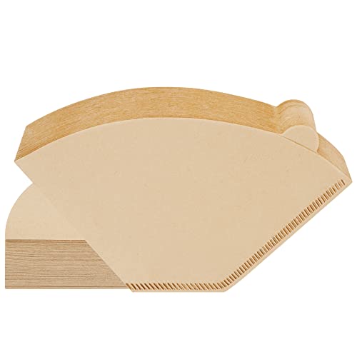 Elyum Coffee Filters, Size 02 Cone Coffee Filters, Natural Unbleached Paper Filters 2-4 Cup, Disposable Paper Coffee Filters for Pour Over and Drip Coffee Maker (Natural Brown, 100 Count)