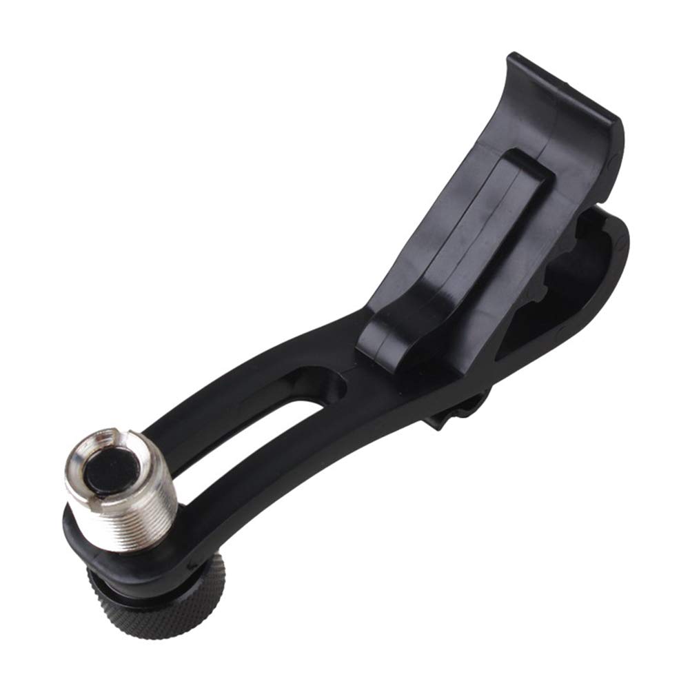 iayokocc Shockproof Drum Rim Microphone Clip, Microphone Shockproof Clip for Microphone Clamps Holder with Groove Gear(Black)