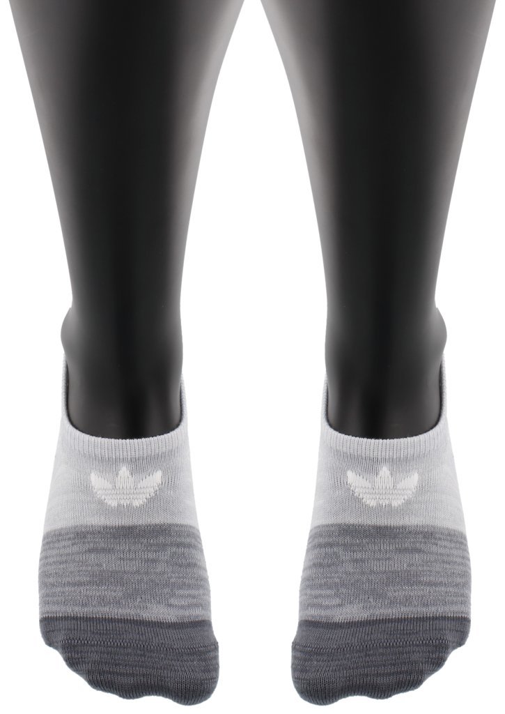 adidas Originals Women's Originals Blocked Space Dye 6-Pack Super No Show, White/White, Medium